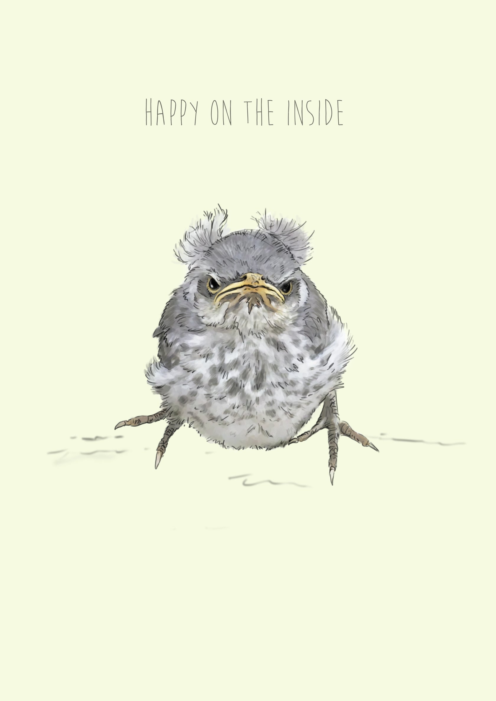 Happy on the inside - Greetings Card | Hidden Planet – Ben Rothery