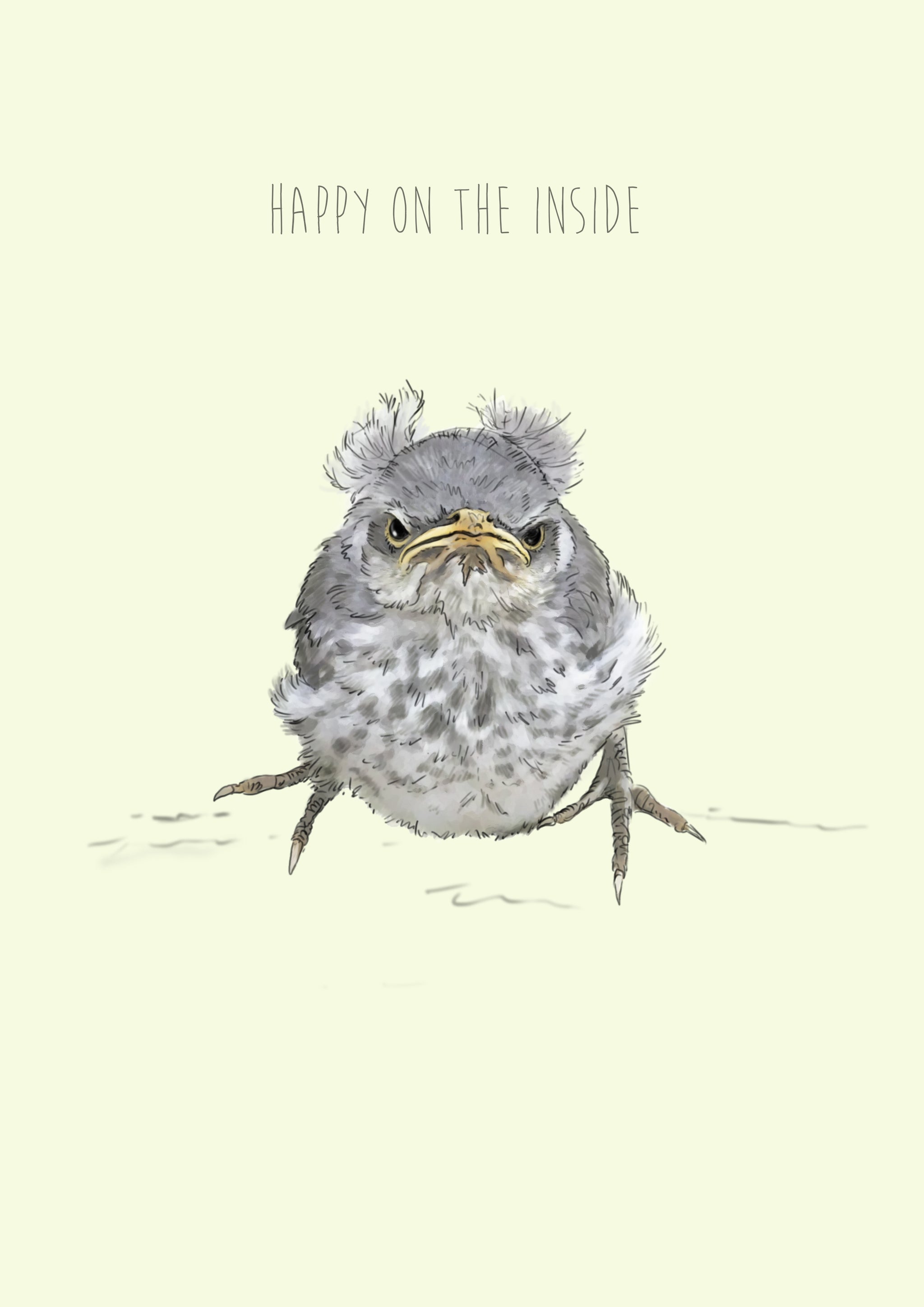 Happy on the inside - Greetings Card | Hidden Planet – Ben Rothery